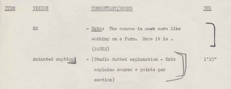 One Man and His Dog: Camera Script – How television used to be made